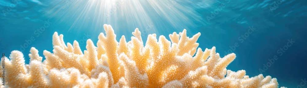 Coral reefs dying from CO2-induced ocean acidification, symbolizing the ...