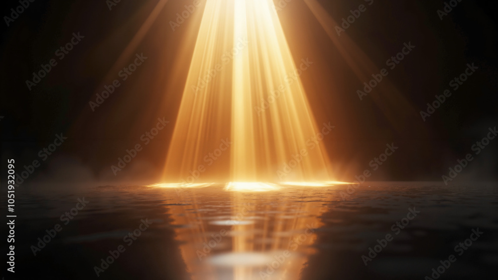 Ethereal Light Beams: Anamorphic Lens Flare in Black Space for Luxury ...