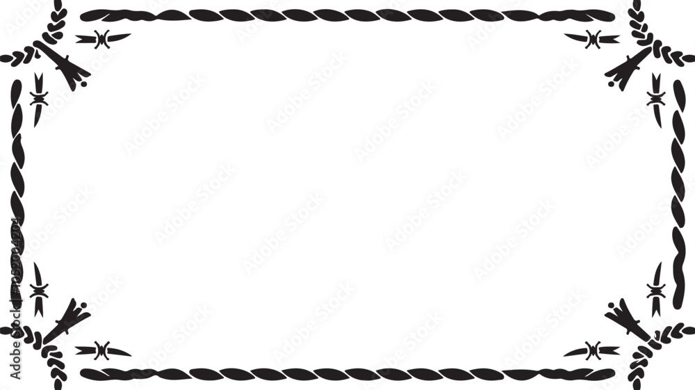 Wild West Style Frame Vector Illustration Stock Vector | Adobe Stock
