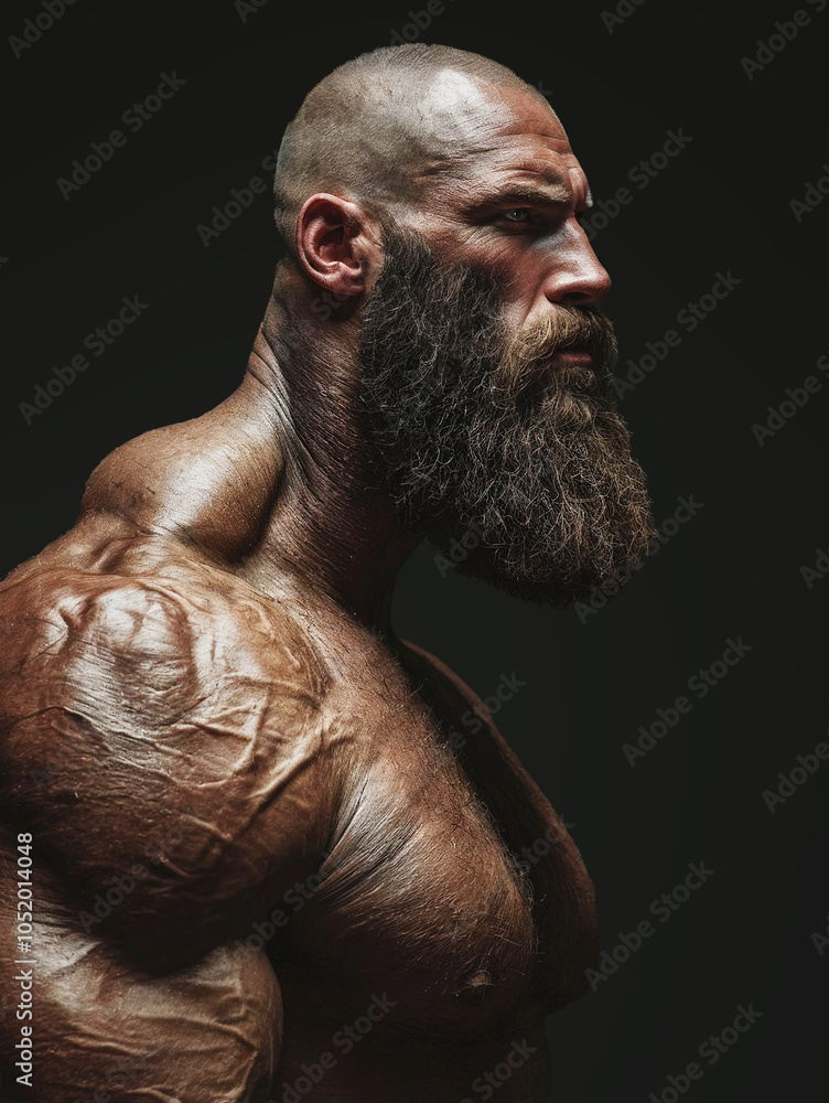 A portrait of an extremely muscular man. In the meme world someone who ...