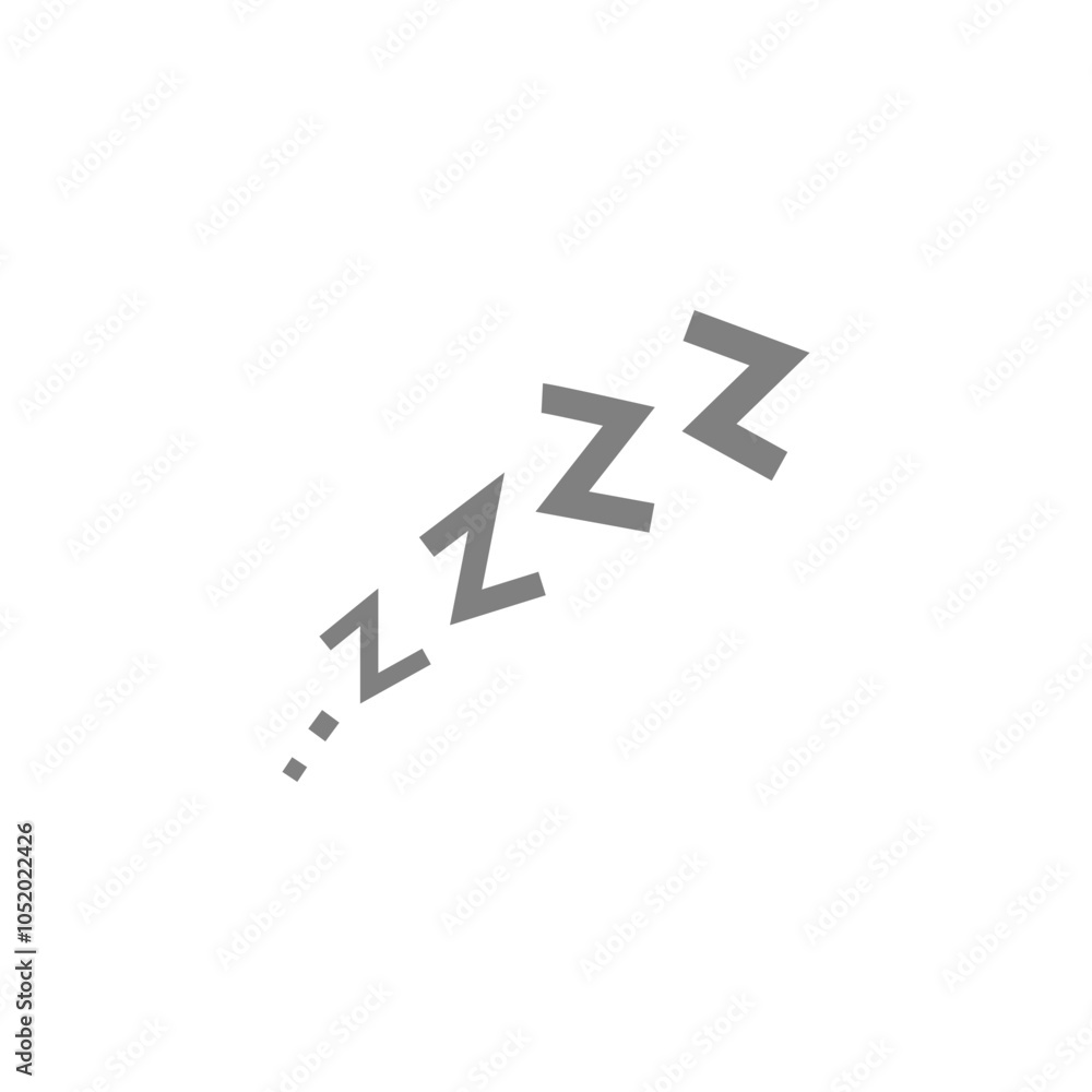 Sleep icon. Vector illustration, business scribing doodle. ZZZZ ...