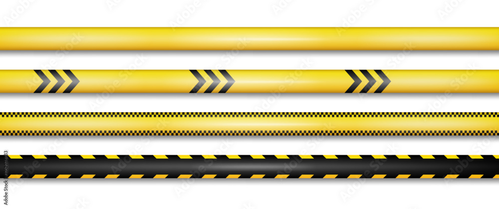 Crime scene investigation, warning or caution tape for cordon off ...