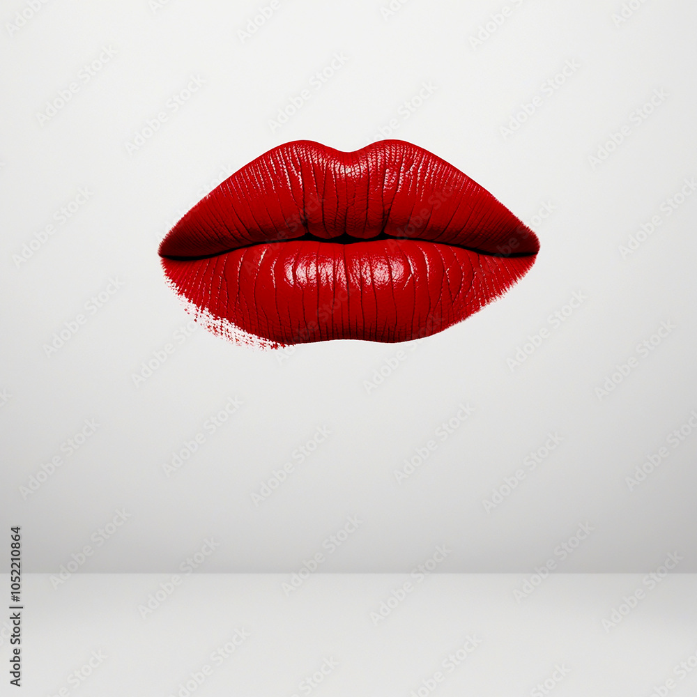 Red lipstick mark kiss isolated on transparent white background, png Lipstick kiss mark Stock ...