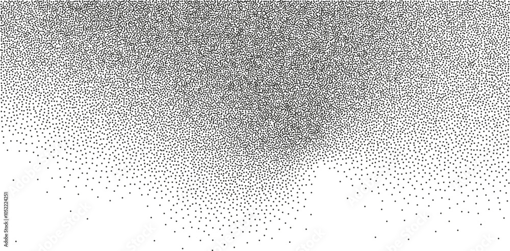Noise grain gradient texture background with dots. Stipple pointillism background. Dotwork ...