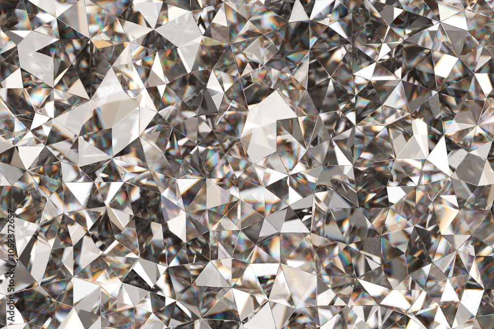 Luxury Abstract Realistic Crystals Texture with Prism Spectrum Caustic ...