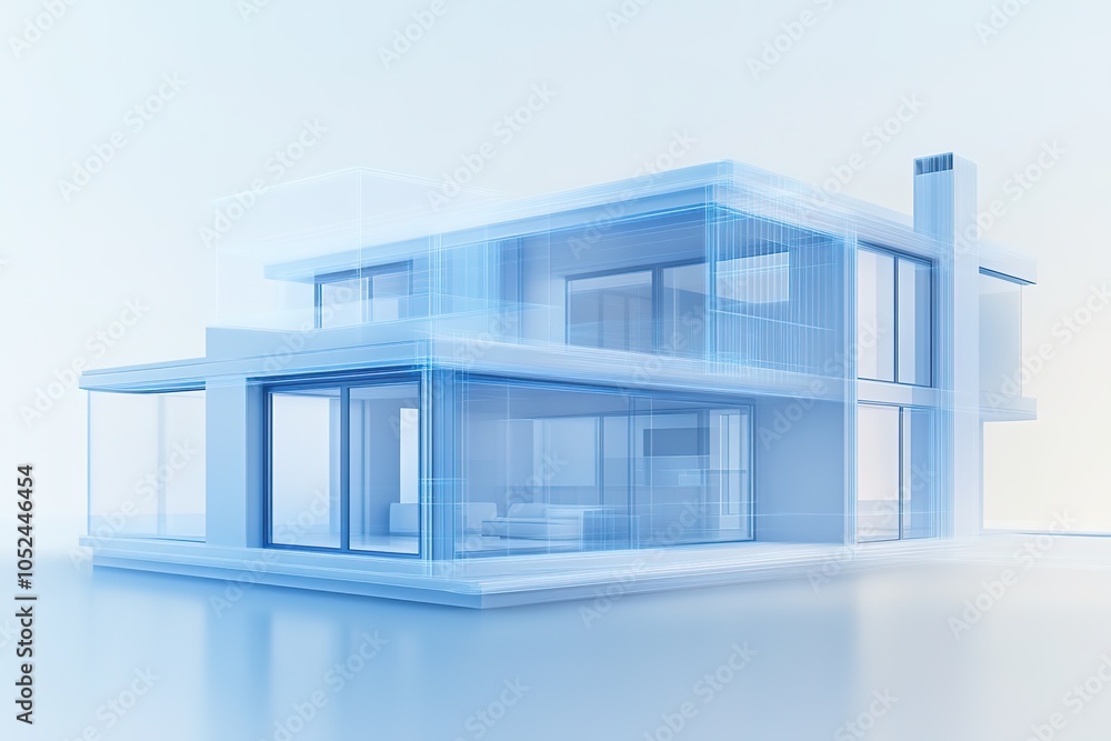 Transparent house diagram showing interior structure and layout Stock ...