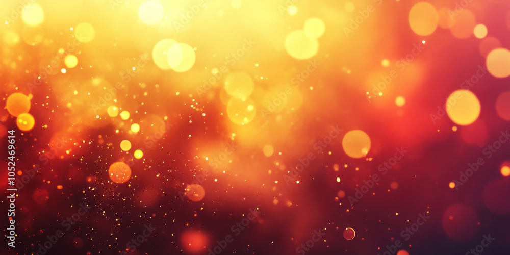 Bold red and yellow grainy background with glowing light leaks and a ...