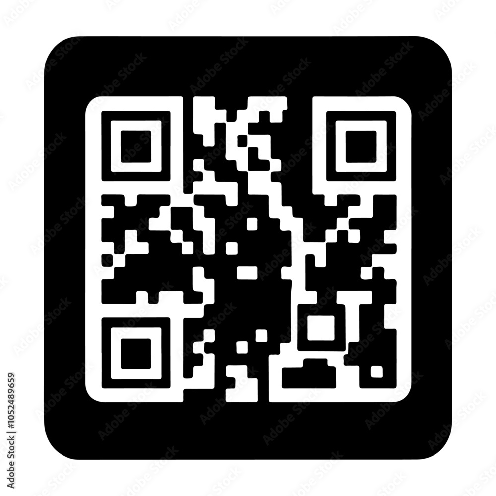 QR Code Generator black color silhouette Stock Vector | Adobe Stock