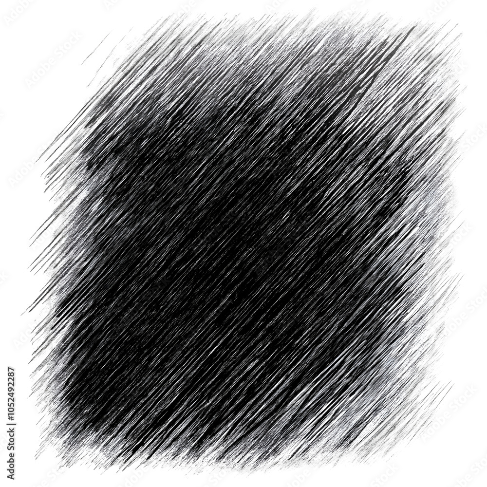 Hand-drawn charcoal scribble texture isolated on transparent background ...