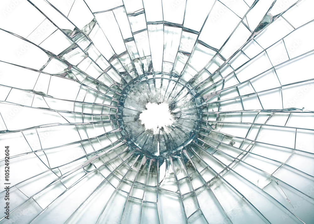 Broken Cracked Glass Window, Crumbled glass texture background Bullet ...