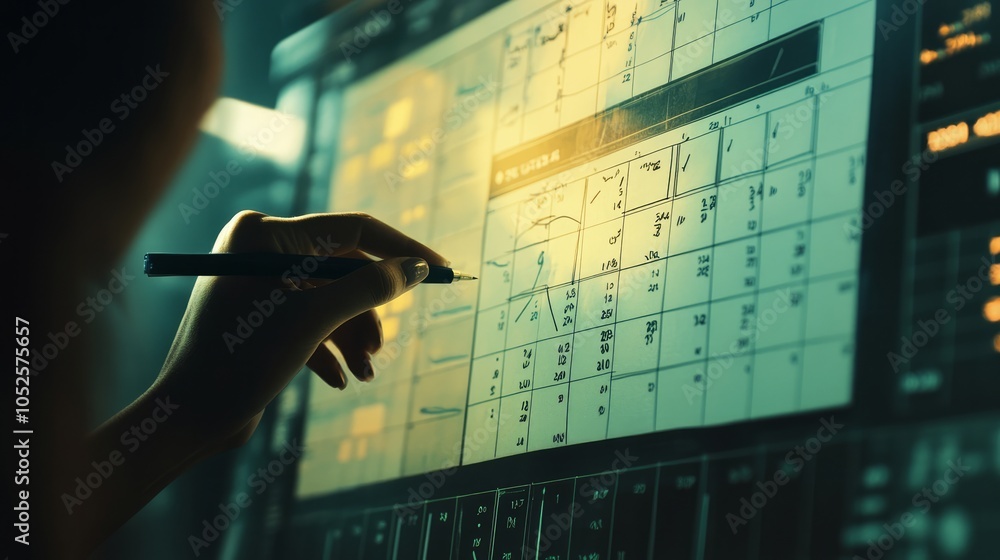 Calendar Agenda Work Schedule Concept for Business Planning ...