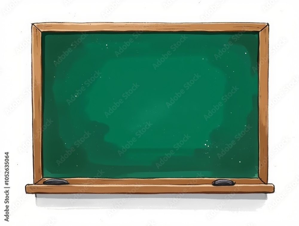 Green school chalkboard isolated on white transparent background, png ...