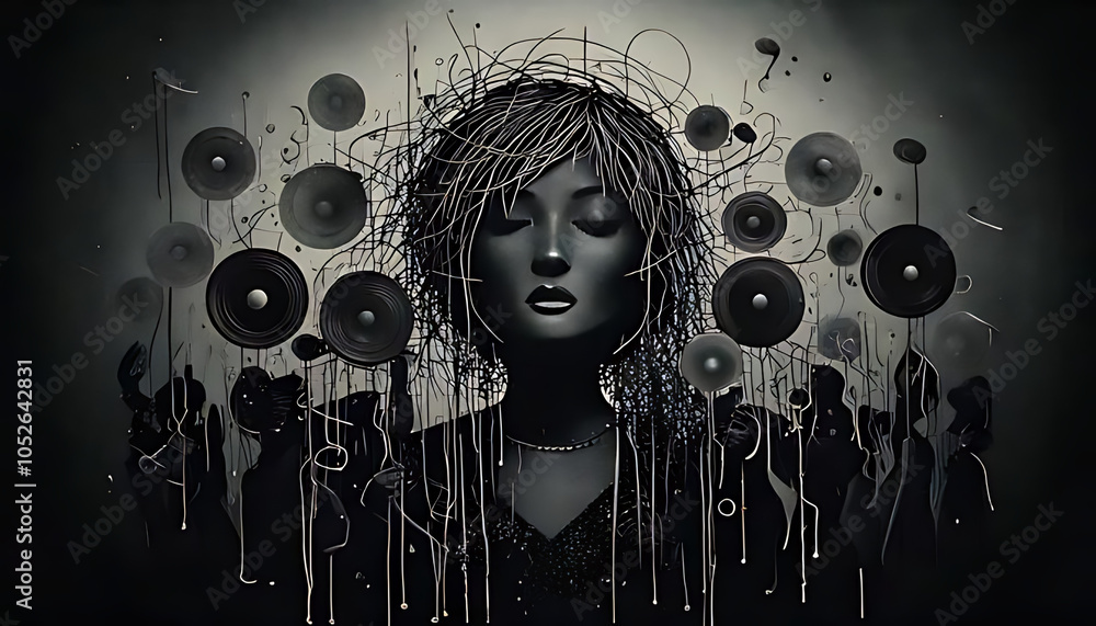 grunge music style features black gray monochromatic aesthetic noise ...