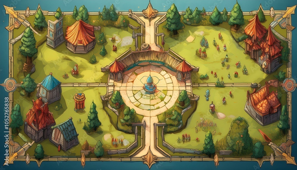DnD Battlemap Jesters Lane Unique Battlemap Style AI Generate Stock ...