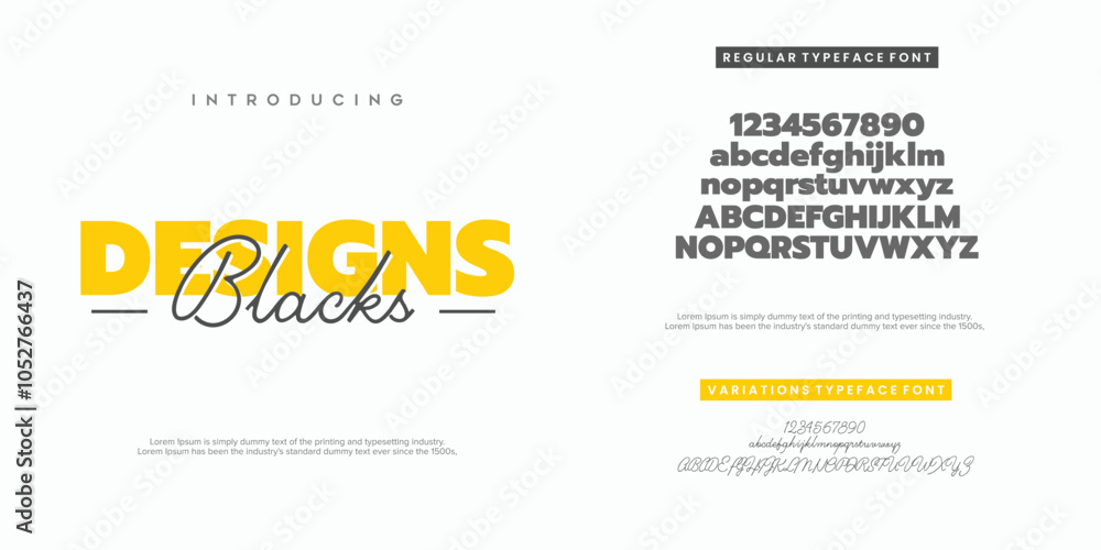 Design Blacks Abstract Fashion font alphabet. Double fonts minimal ...