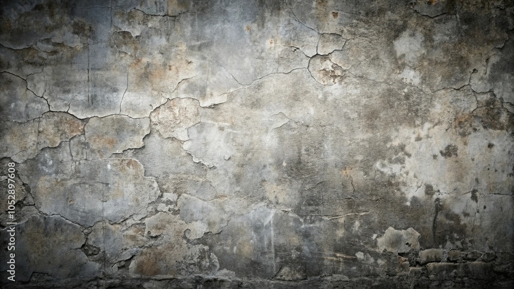 Weathered and worn dark grey wallpaper texture of damaged stone, rock ...