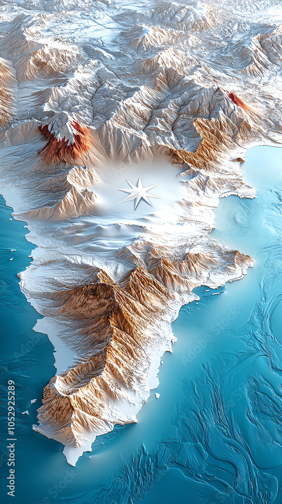 Exploring the majestic landscapes of chile a detailed map featuring the ...