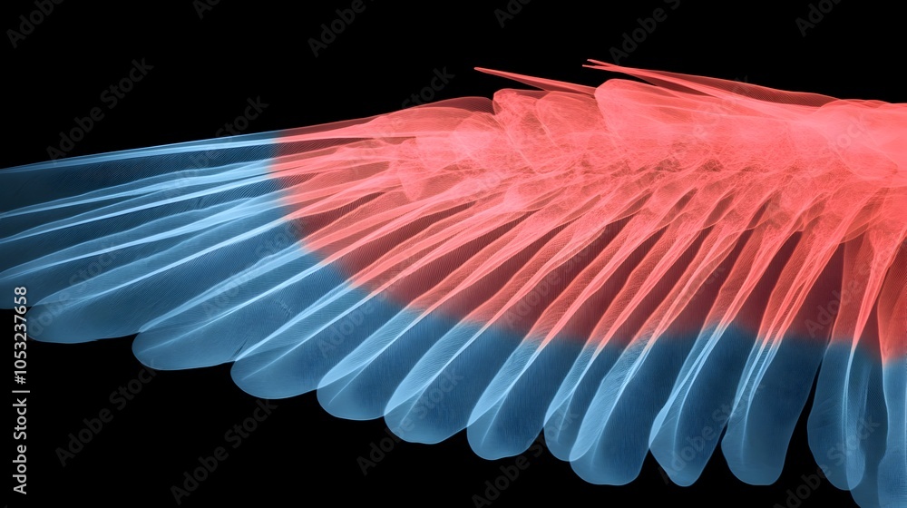 X Ray Image of a Bird s Wing Displaying a Fracture Highlighted With a ...