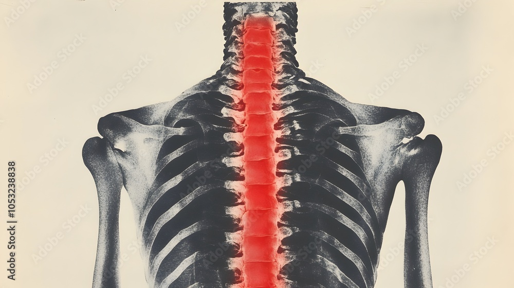 Detailed X ray Image Showing Scoliosis a Spinal Deformity Where the ...