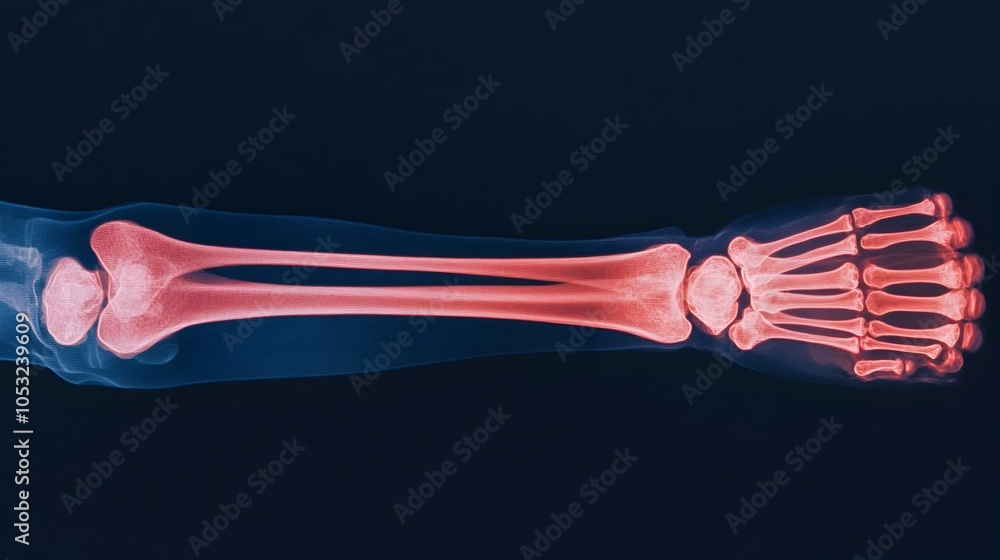X ray image of a child s arm showing a greenstick fracture with the ...
