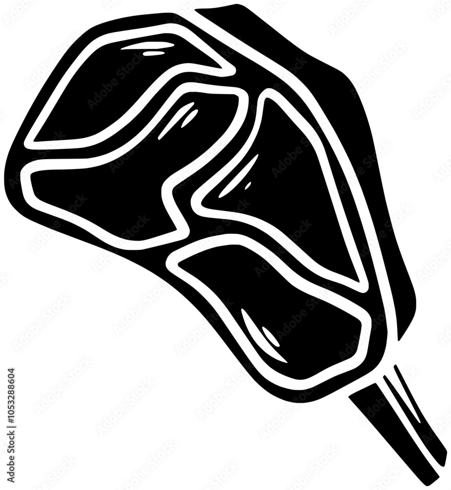 beef illustration meat silhouette jerky logo snack icon food outline ...