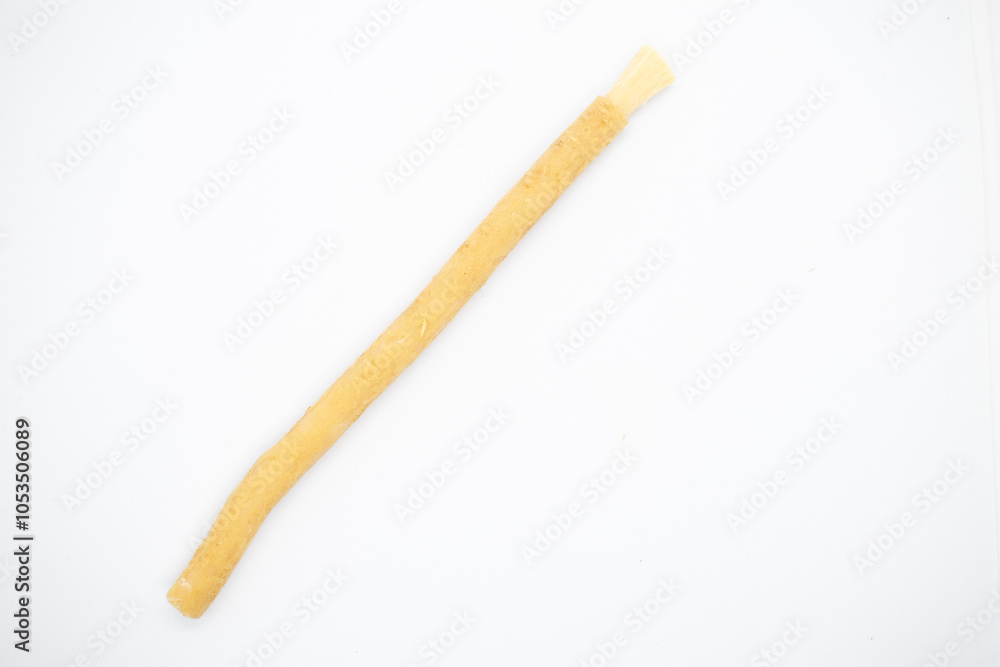 old traditional islamic natural toothbrush miswak or siwak, on white ...