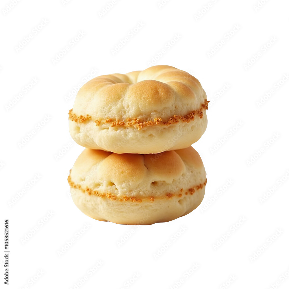 Ultra-realistic UHD photo of cream puffs isolated on a transparent ...