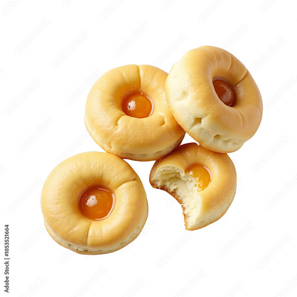 Ultra-realistic UHD photo of cream puffs isolated on a transparent ...