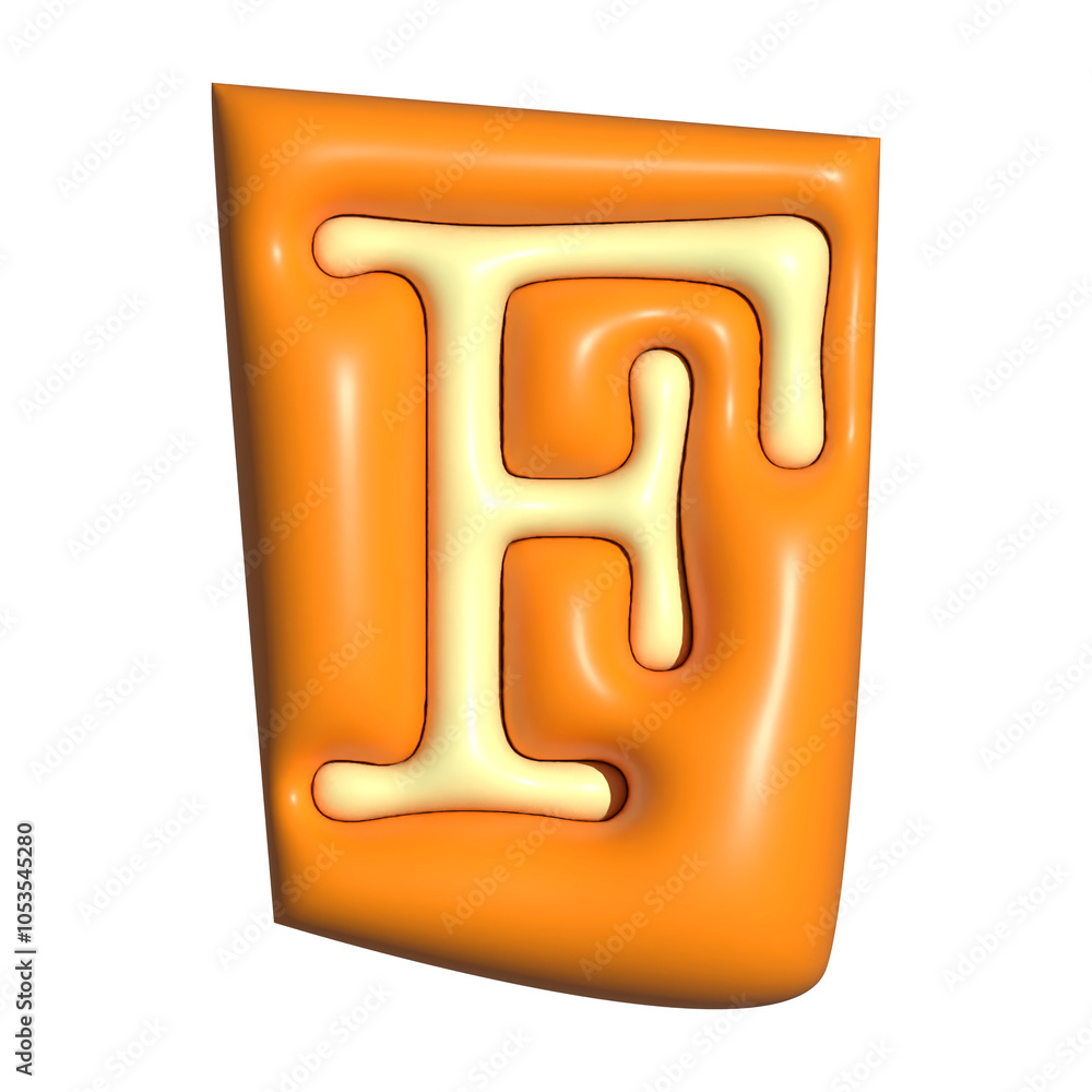 Letter F png in 3D alphabets illustration Stock Illustration | Adobe Stock