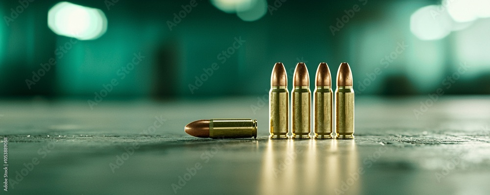 Stock-Foto „Forensic Ballistics Examination - Analyzing Bullet Casings ...