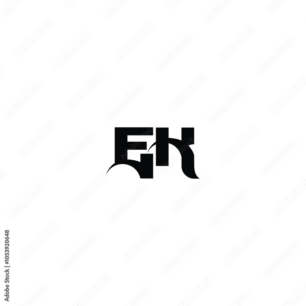 EK monogram logo design letter text name symbol monochrome logotype ...