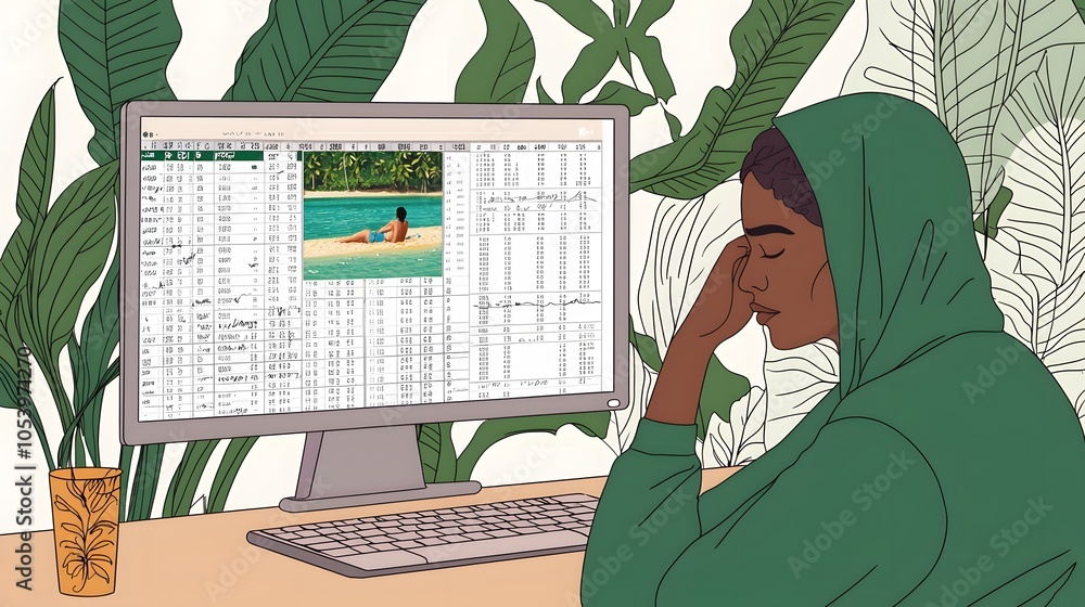 Power Nap: Generation Z. A hoodie-clad employee slumped over their ...