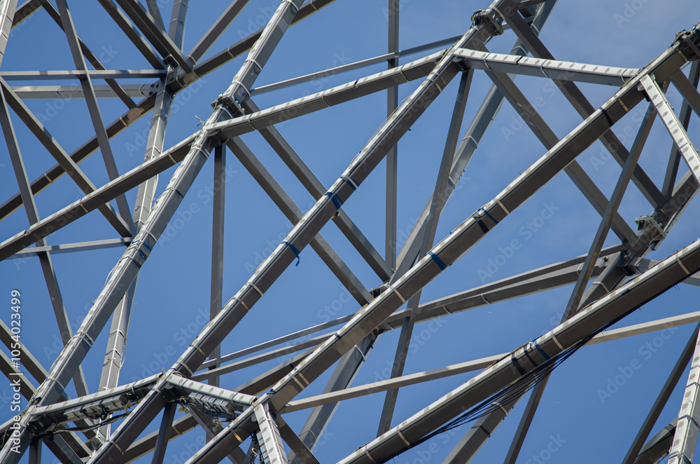 Connections and welding of beams and pipes of metal construction Stock ...
