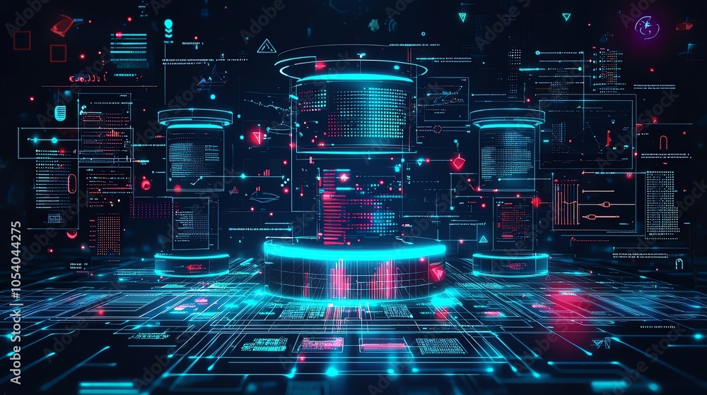 ETL diagram showing data transformation as abstract shapes changing ...