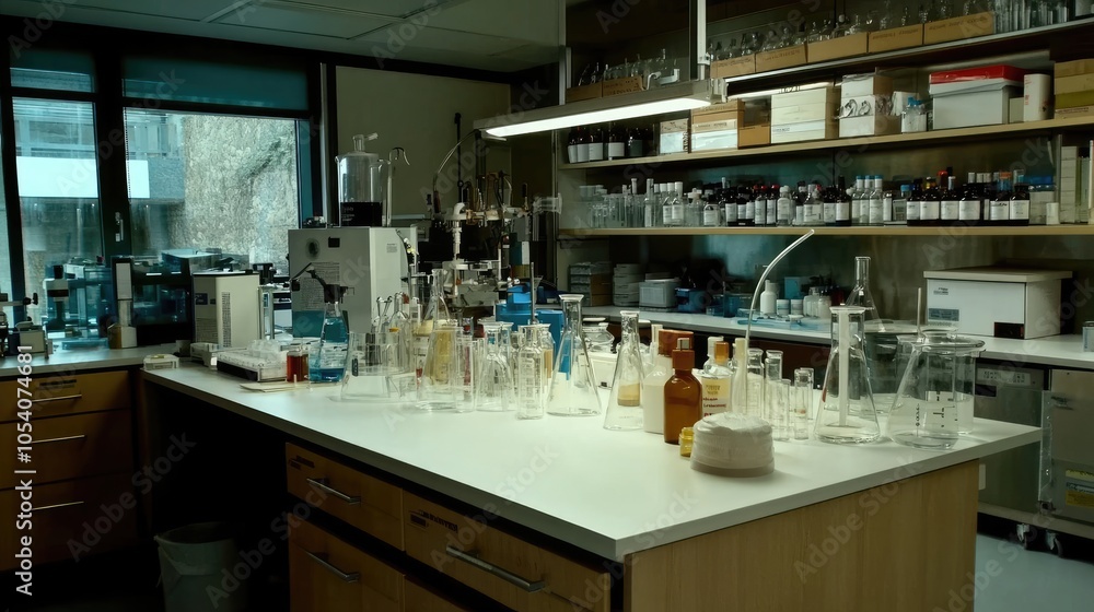 Ilustración de Stock Investigación de Microorganismos Microbiólogos ...