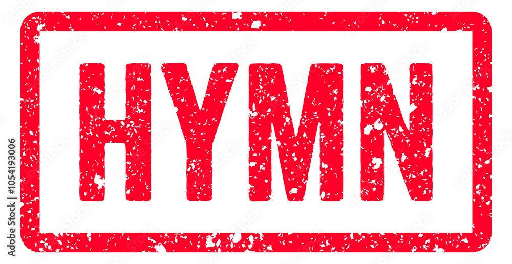 Hymn Stamp Transparent Seal, Red Grunge Hymn Word Rubber Stamp Seal ...