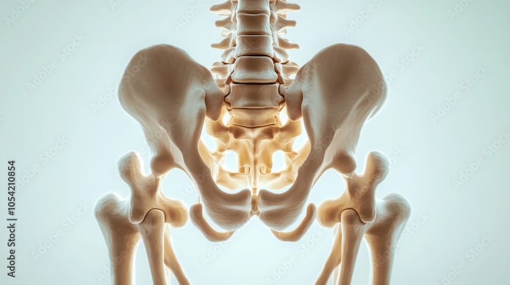 diagram of the human skeletal system showing the bones of the pelvis ...