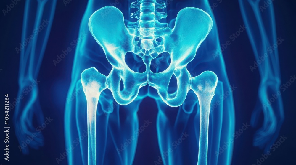 diagram of the human skeletal system showing the bones of the pelvis ...