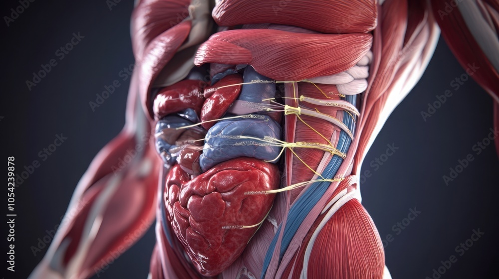 Muscular system diagram showing the layers of the abdominal muscles ...