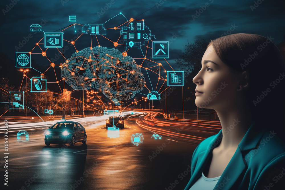 Swedish intelligence and IoT automation in digital transformation A person using a virtual ...