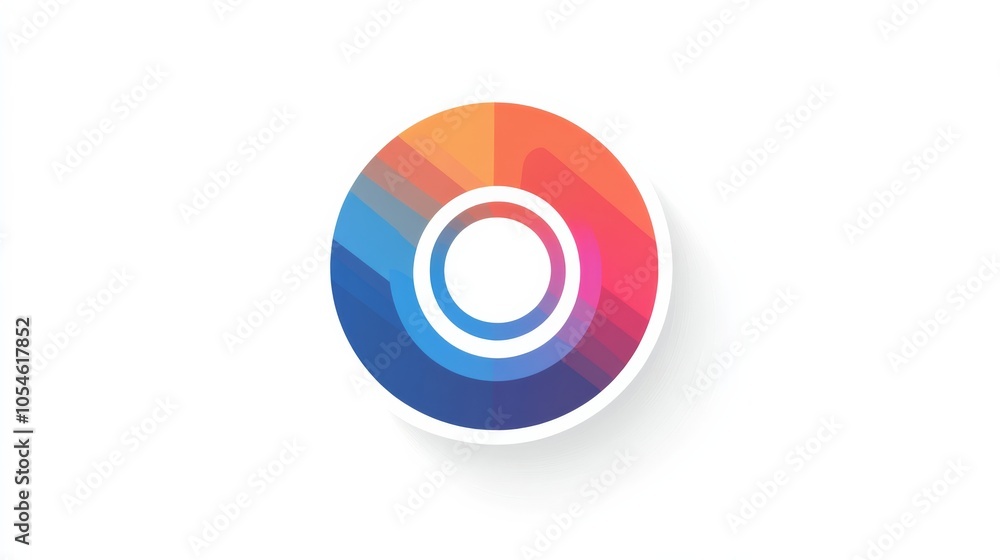 Abstract Circle Logo: A modern and minimalist logo design featuring a ...
