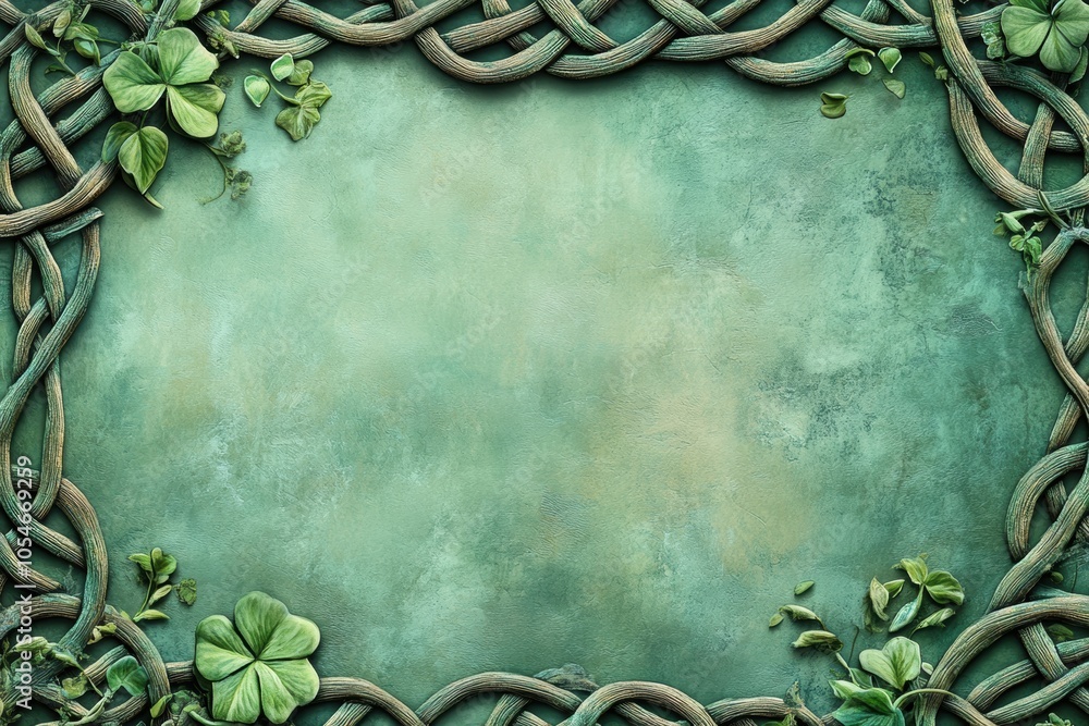 celtic knot border, celebrate st patricks day with a digital background ...