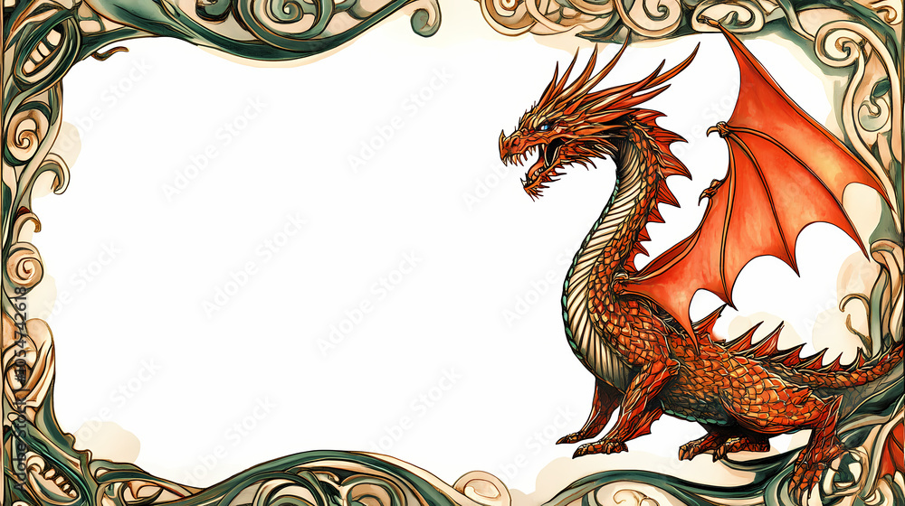 Dragon border frame png transparent background. Celtic Dragon ...