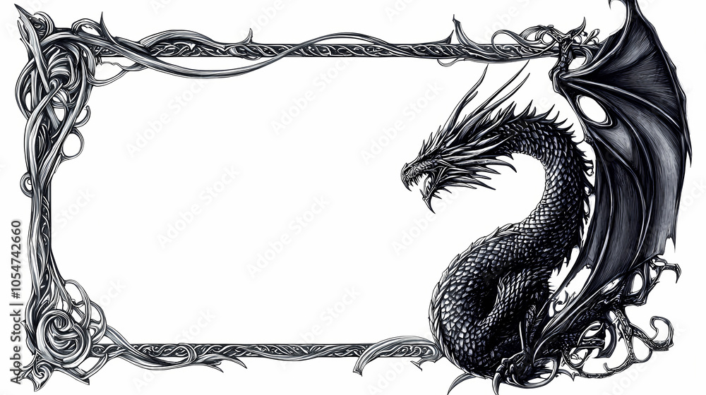 Dragon border frame png transparent background. Celtic Dragon ...