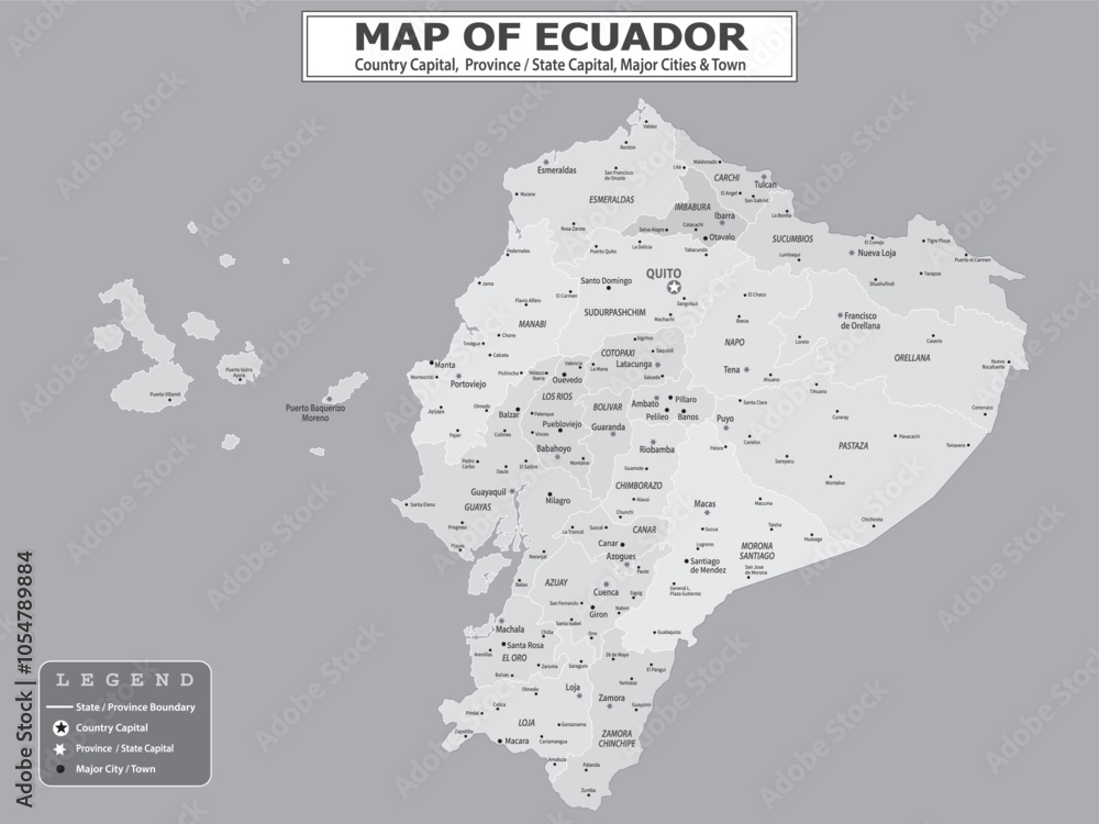 American Countries Geography Political map. Political map of country ...
