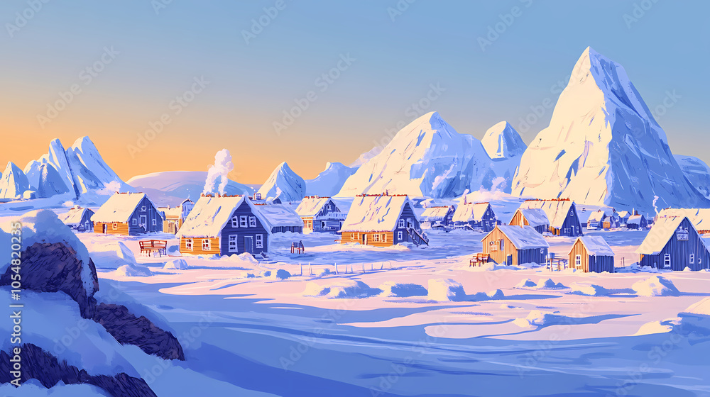 A traditional inuit village, showcasing the rich cultural heritage of ...