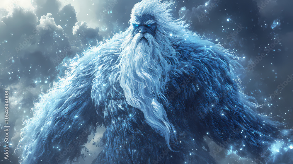 Illustration of a mythical giant monster rooted in norse mythology ...