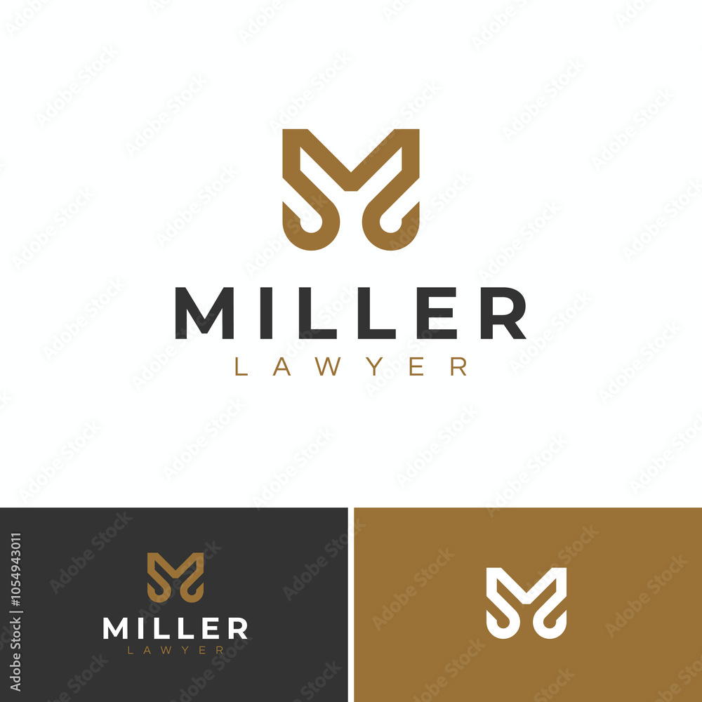 initial letter m for law logo design Stock Vector | Adobe Stock