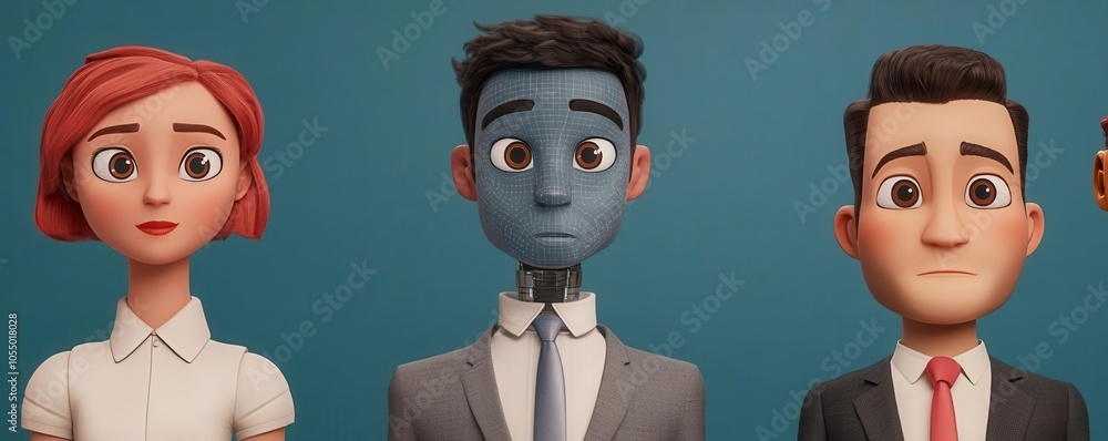 An AI tool generating diverse character designs for an animated film ...