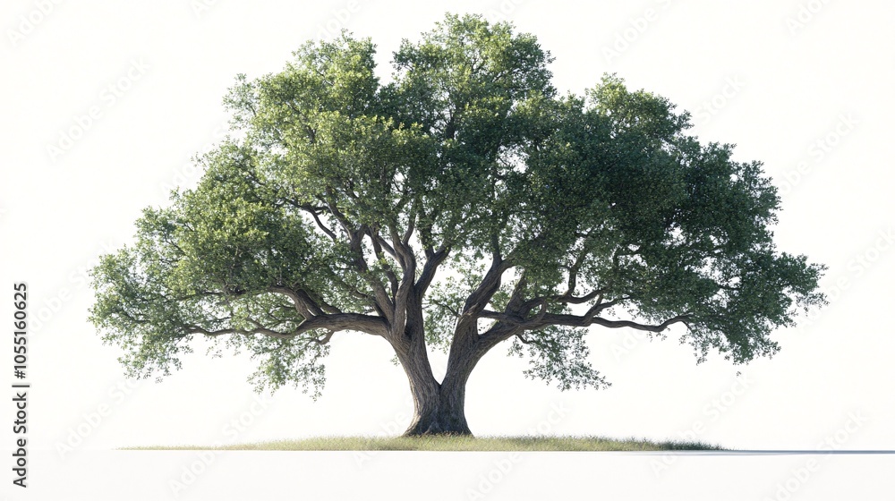 2410 101.A high-resolution image of a towering oak tree, captured in ...